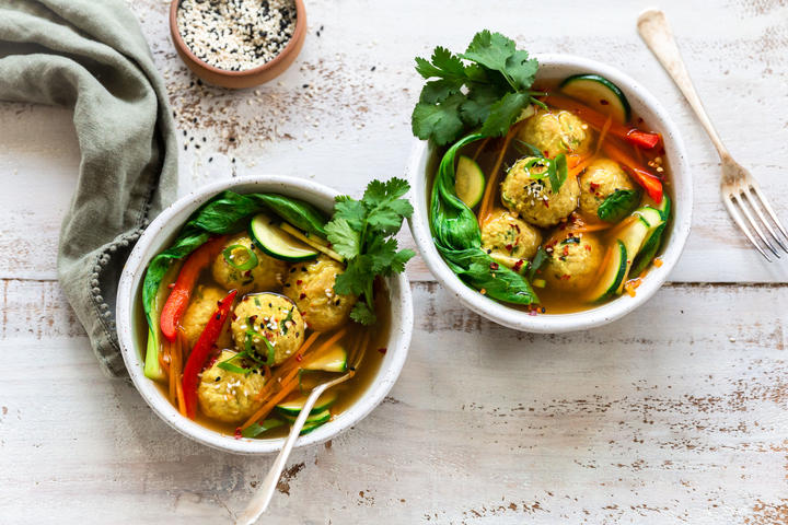 Chicken and rice meatball soup | RNZ Recipes